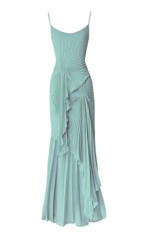 GEORGIA HARDINGE Torrent Georgette Maxi Dress - Green