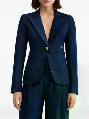 Smythe Single-breasted Wool Blazer - Blue