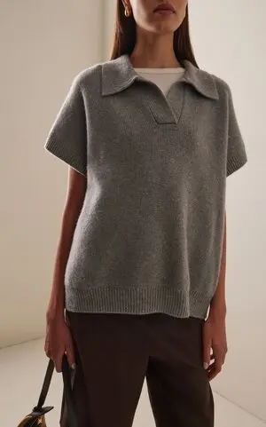 TWP Supersized Cashmere Polo Top