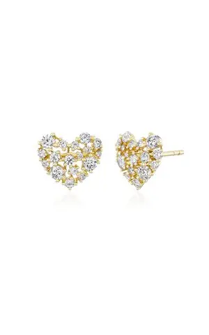 EMILY P. WHEELER Lacey 18k Yellow Gold Diamond Earrings - White