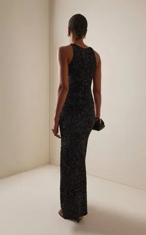 Adam Lippes Taylor Sequined Knitted Dress