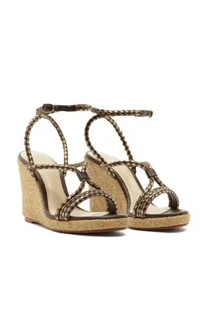 ALEXANDRE BIRMAN Elba Leather Wedge Sandals
