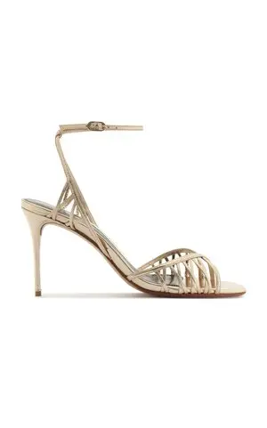 ALEXANDRE BIRMAN Solene Leather Sandals - Gold