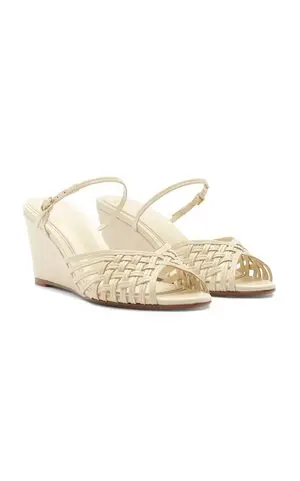 ALEXANDRE BIRMAN Lilian Leather Wedge Sandals