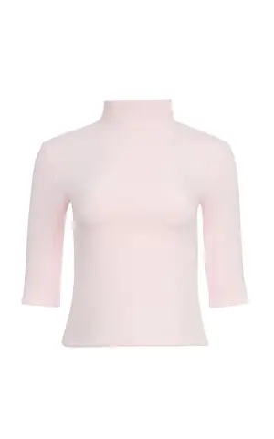 THE PARK Thea Stretch-knit Top - Light Pink