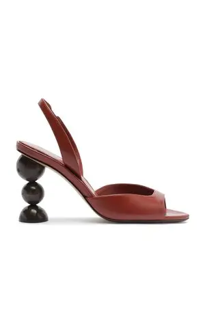 ALEXANDRE BIRMAN Tropicana Leather Sandals - Red