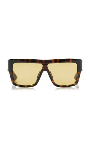 Bottega Veneta Mask-frame Acetate Sunglasses - Brown