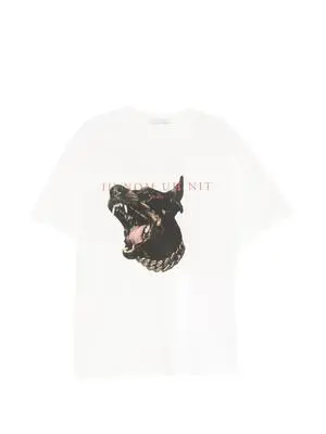 IH NOM UH NIT Graphic-print Crew Neck T-shirt - Neutrals