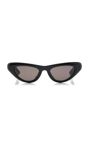 Bottega Veneta Cat-eye Acetate Sunglasses With Ribbon Hardware - Black
