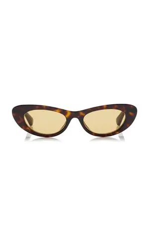 Bottega Veneta Cat-eye Acetate Sunglasses With Ribbon Hardware - Brown