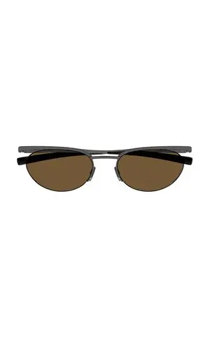 Saint Laurent Round-frame Metal Sunglasses - Brown