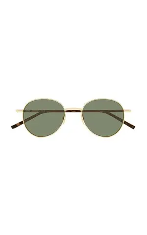 Saint Laurent Round-frame Metal Sunglasses - Gold