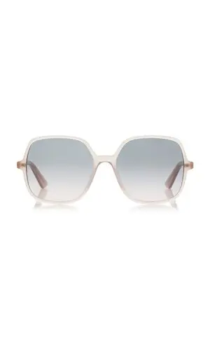 Chloé Judy Square-Frame Sunglasses Ivory