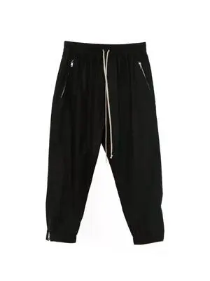 Rick Owens Drawstring Cropped Trousers - Black