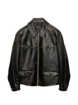 Prada Leather Jacket - Black