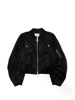 Sacai Two-way Zip Bomber Jacket - Black