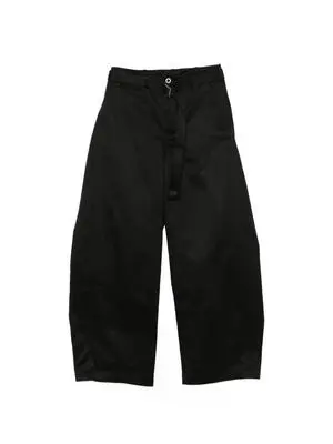 Sacai Belted Cotton Trousers - Black