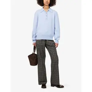 ROHE FRAMES Checked Cotton Trousers