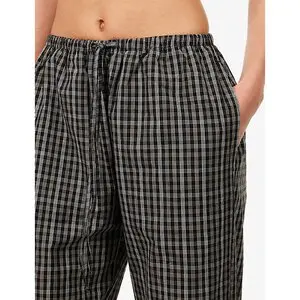 ROHE FRAMES Checked Cotton Trousers
