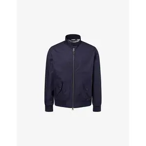 Gant Harrington Stand-collar Cotton-blend Jacket - Evening Blue
