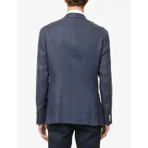 Corneliani Double-breasted Peak-lapel Linen Jacket