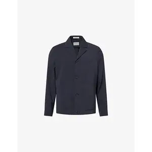 Corneliani Classic-collar Slip-pocket Wool Jacket - Navy Blue