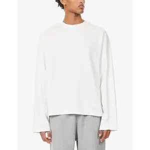 ENTIRE STUDIOS Long-sleeve Relaxed Cotton-jersey T-shirt - White