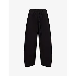ENTIRE STUDIOS Loft Wide-leg Cotton Trousers - Black