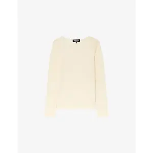 Whistles Long-sleeved Dobby Jersey Top - Cream