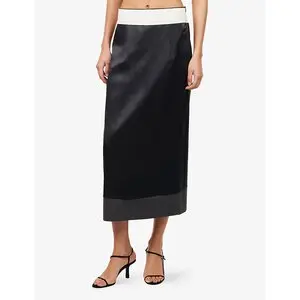 ROHE FRAMES Inside-out Wool-blend Midi Skirt