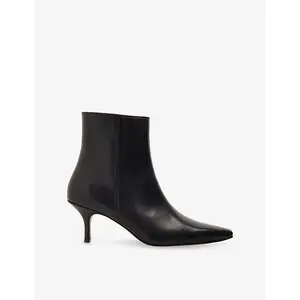 Whistles Pointed-toe Leather Heeled Ankle Boots - Black
