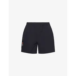 On Logo-print Slip-pocket Stretch-woven Shorts - Black