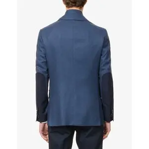 Corneliani Elbow-patch Notch-lapel Silk-and-wool Jacket