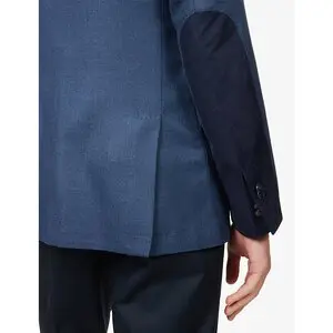 Corneliani Elbow-patch Notch-lapel Silk-and-wool Jacket