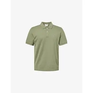 Gant Shield Embroidered-logo Cotton-pique Polo - Dark Cactus Melange