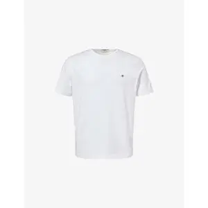 Gant Shield Embroidered-logo Cotton T-shirt - White