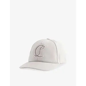 CHRISTIAN LOUBOUTIN Cotton-canvas Baseball Cap - Jumbo Grey