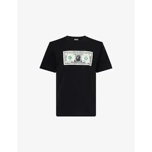 A BATHING APE Banknote Graphic Cotton-jersey T-shirt - Black