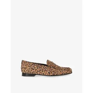 The Kooples Print Leather Loafers