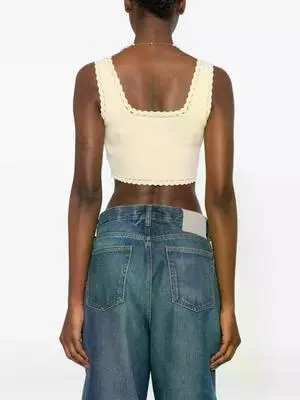 Sandro Scalloped-trim Crop Top