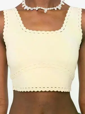Sandro Scalloped-trim Crop Top