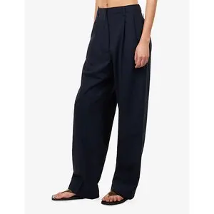 Miu Miu Tailored Straight-leg Wool-blend Trousers