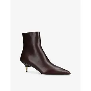 Khaite Bella 55 Leather Heeled Ankle Boots