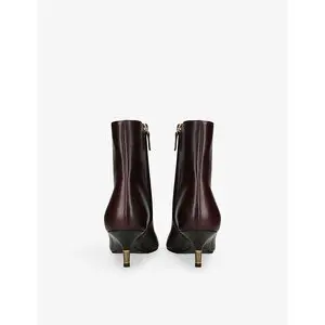 Khaite Bella 55 Leather Heeled Ankle Boots