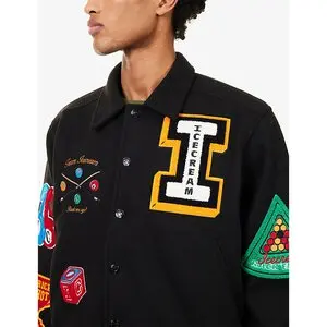 ICECREAM Trick Shot Varsity Jacket - Black