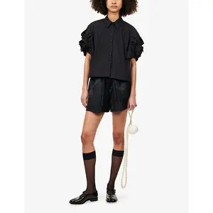 Simone Rocha Rose Puff-sleeve Cotton Shirt
