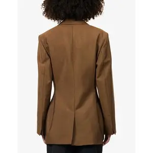 ROHE FRAMES Padded-shoulder Hourglass-waist Wool-blend Blazer