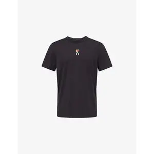 On Logo-print Short-sleeve Cott-blend T-shirt - Black