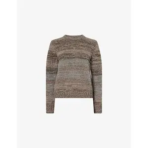 MAISON MARGIELA Round-neck Mottled-knit Wool-blend Jumper - Brown