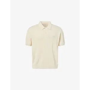Lacoste Logo-patch Textured-pattern Knit Polo Shirt